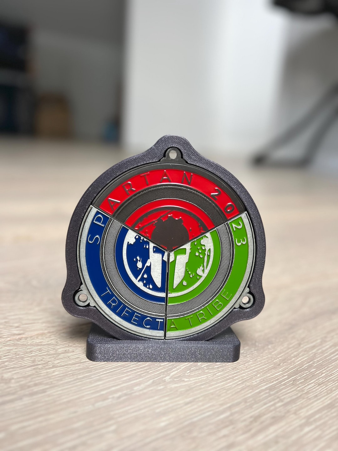 SPARTAN Trifecta Medal Display, Spartan Trifecta Wedge Holder Desktop ...