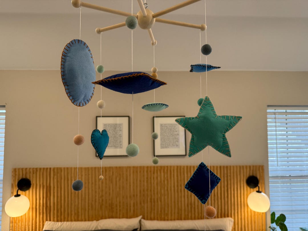 Shapes Mobile for Nursery - Geometric, Playful, Customizable Mobile - Etsy