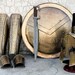 300 Spartan Full Costume Damage Helmet King Leonidas Suit Roman Knight ...