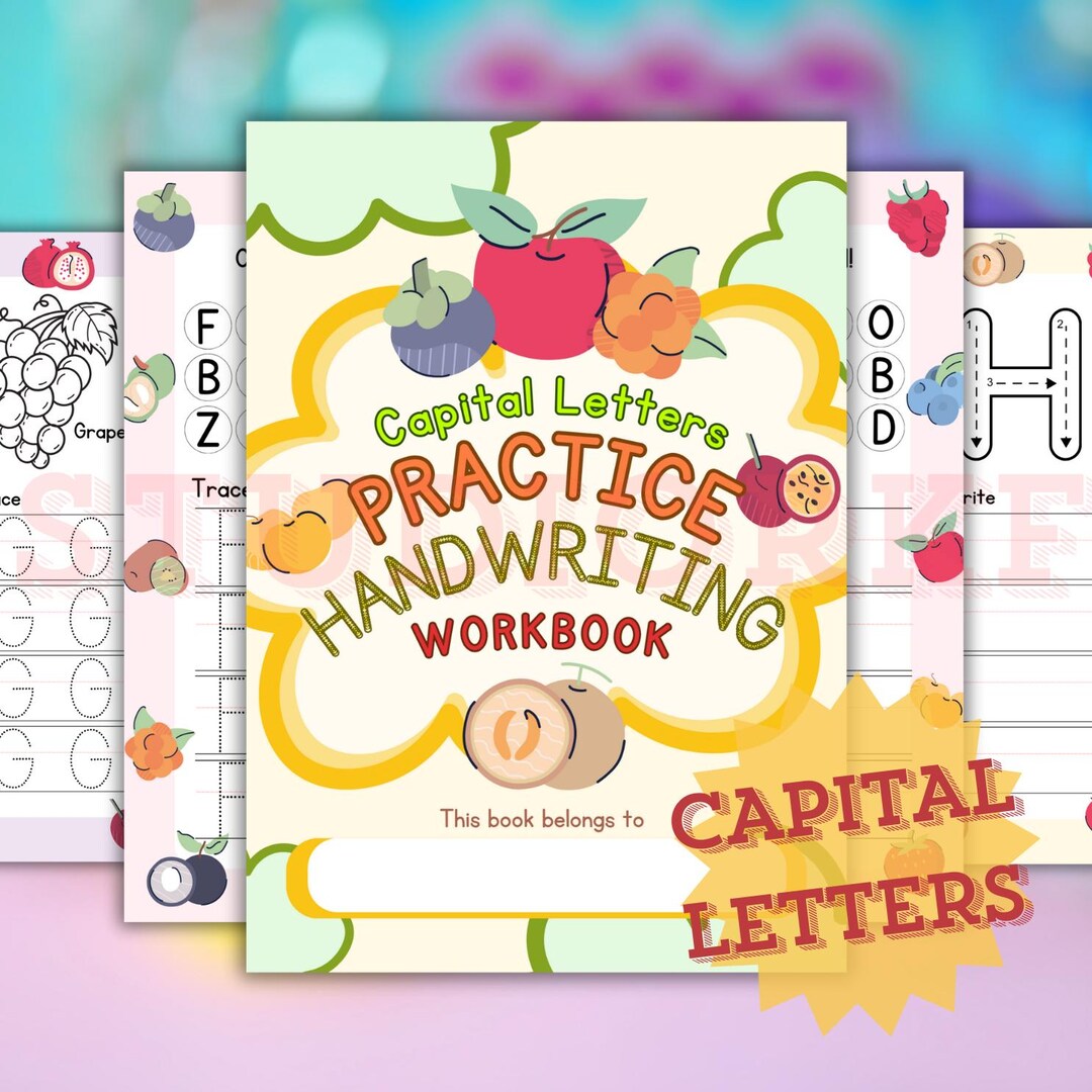 Alphabet Tracing and Coloring Book Capital Letters Tracing Worksheets ...