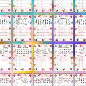 Alphabet Tracing and Coloring Book Capital Letters Tracing Worksheets ...