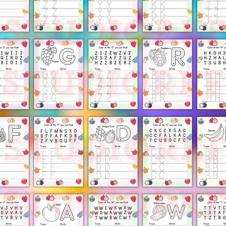 Alphabet Tracing and Coloring Book Capital Letters Tracing Worksheets ...