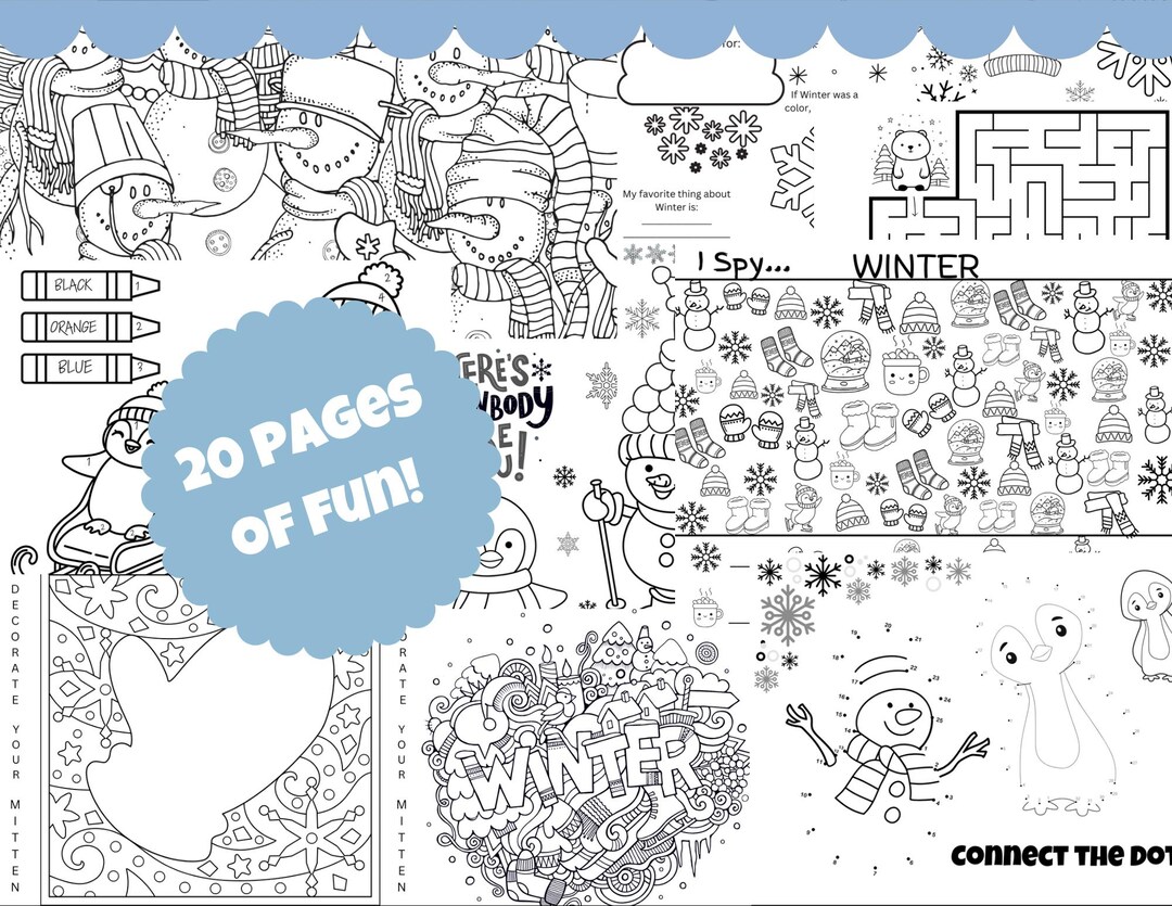 Winter/snowy Day Fun Pack - Etsy