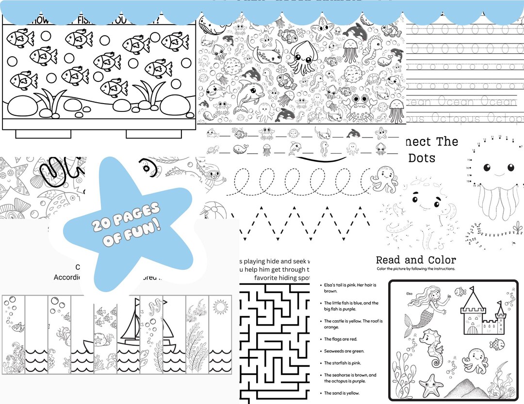 Under the Sea Activity Bundle - Etsy