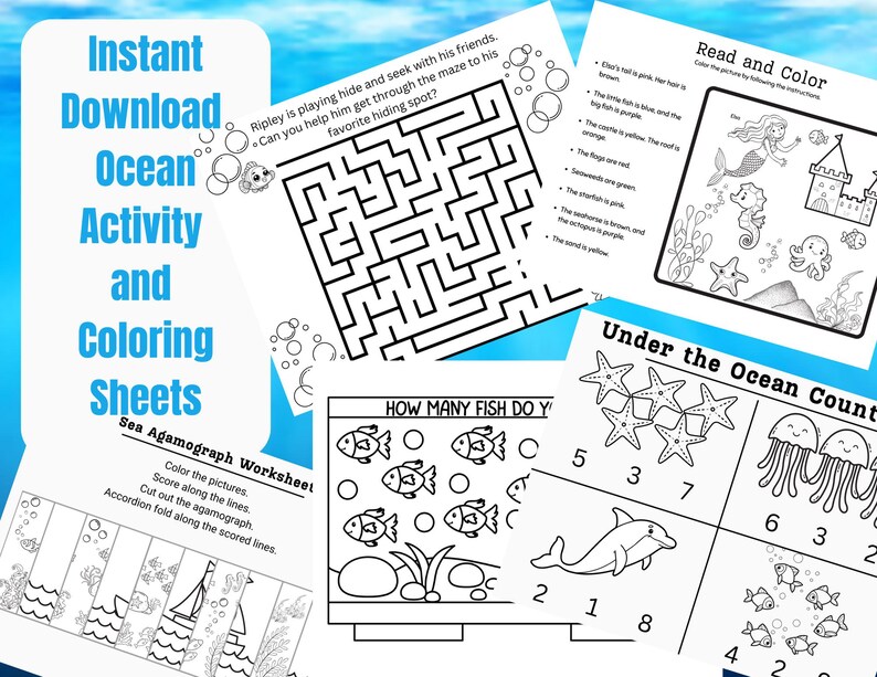 Under the Sea Activity Bundle - Etsy