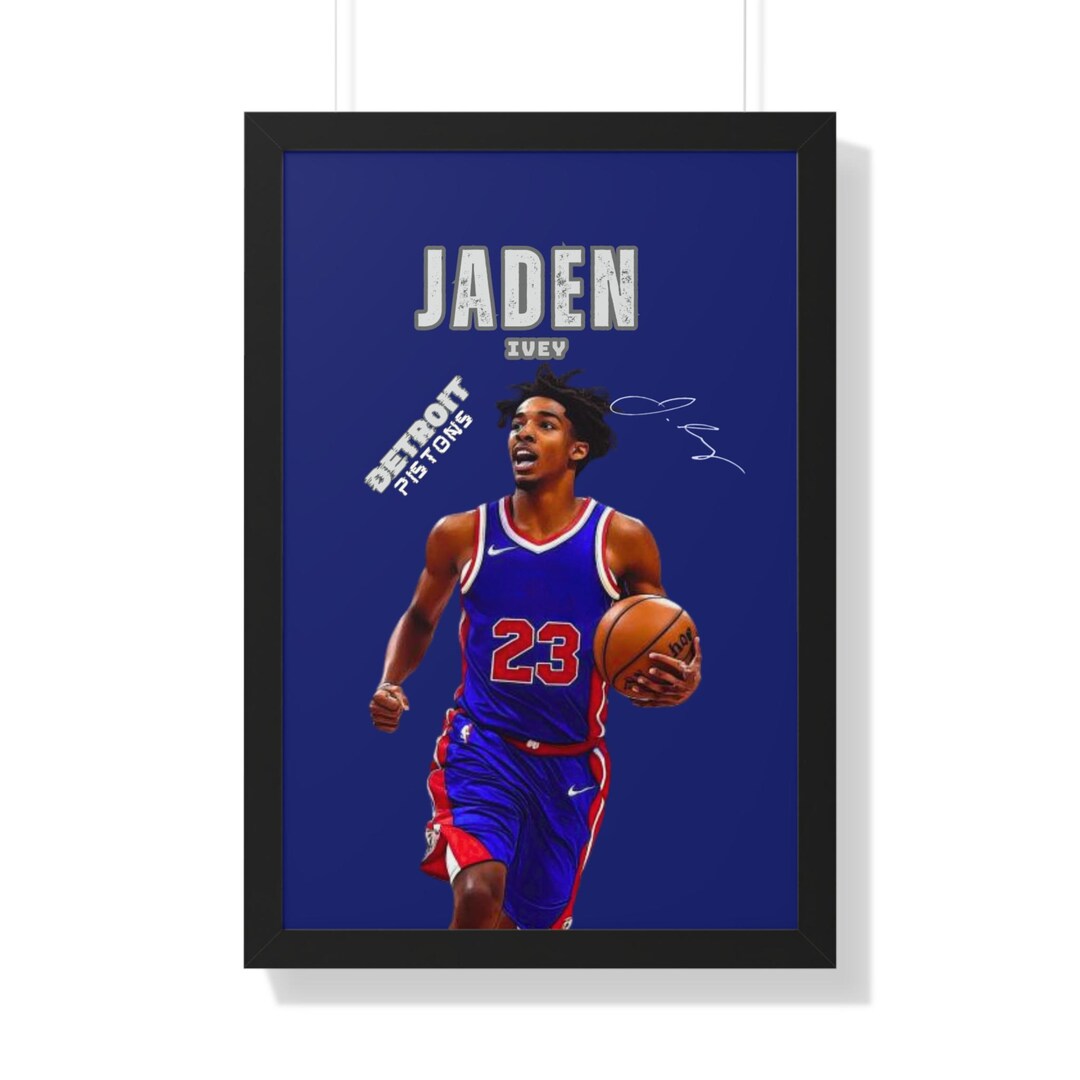 Jaden Ivey Poster, NBA Detroit, Basketball Art Print, Sports Wall Decor ...