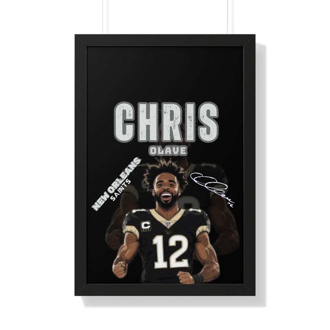 Chris Olave Poster, New Orleans Poster, American Football Poster, Wall ...