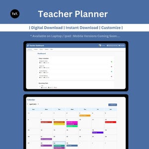 Simple Teacher Planner, Digital Teacher Planner, Best Teacher Planner ...
