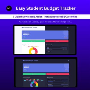 Student Budget Tracker, Instant Download, Digital, App, Basic Budget ...
