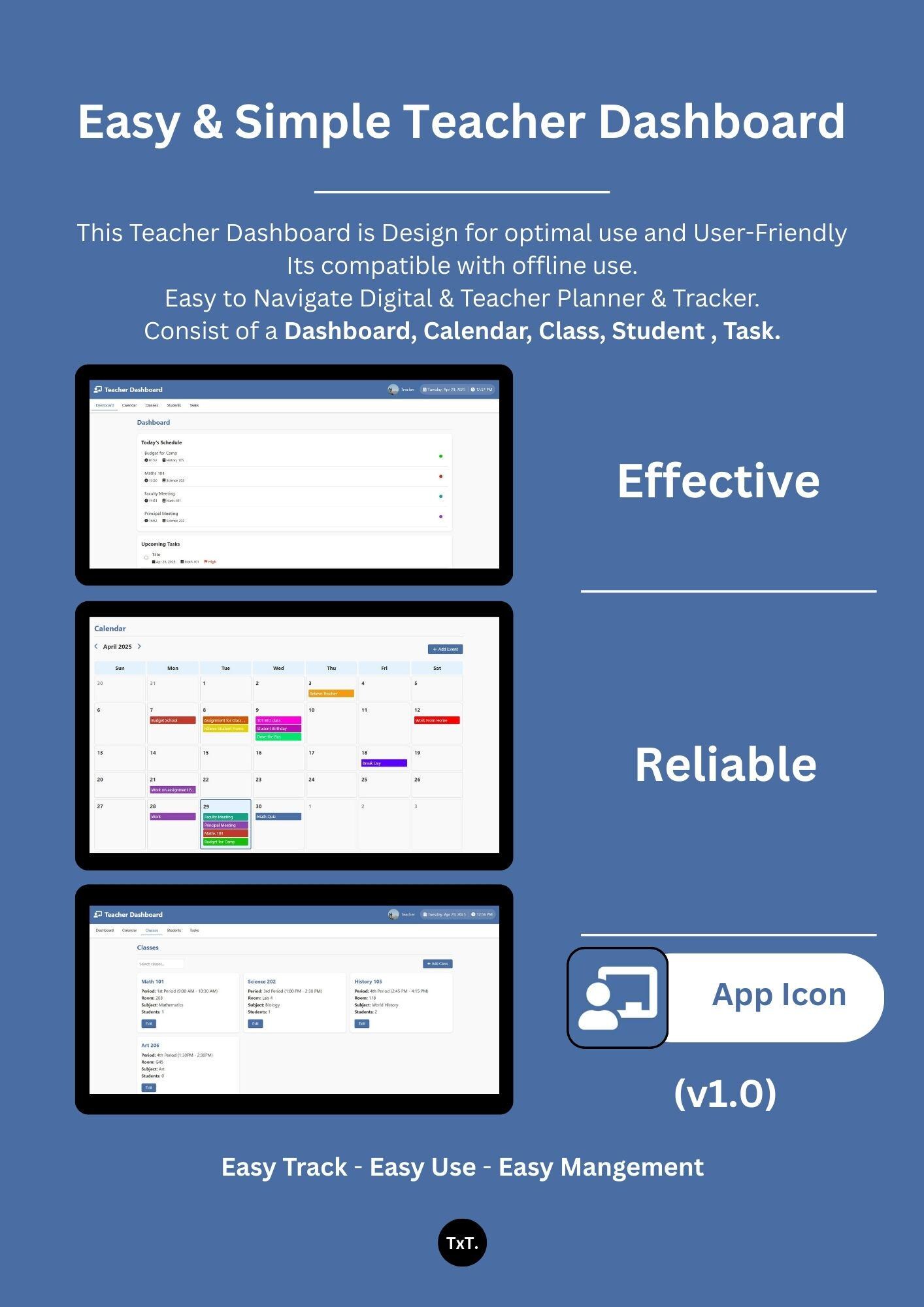 Simple Teacher Planner, Digital Teacher Planner, Best Teacher Planner ...