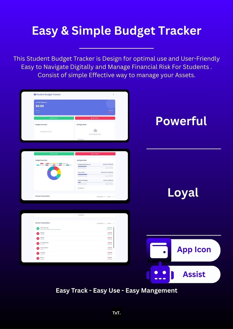 Student Budget Tracker, Instant Download, Digital, App, Basic Budget ...