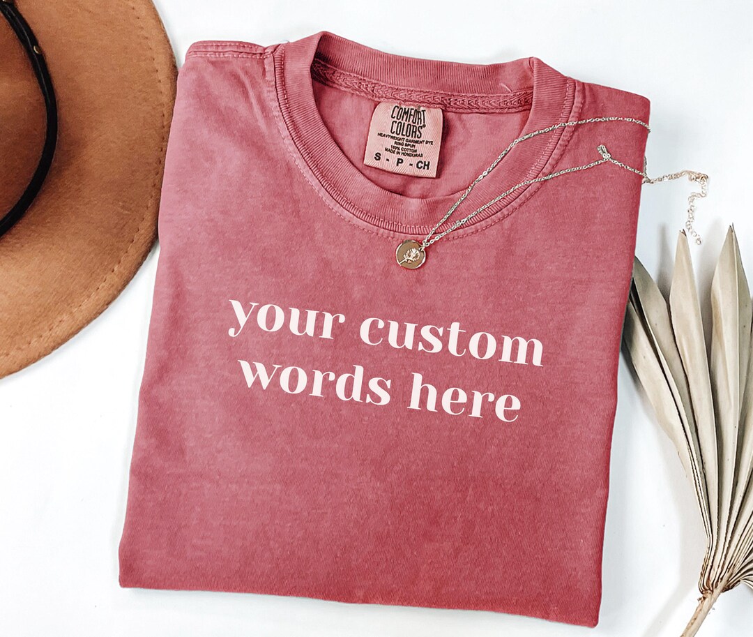 Simple Custom Text T Shirt Personalize Tee Create Your Own Design