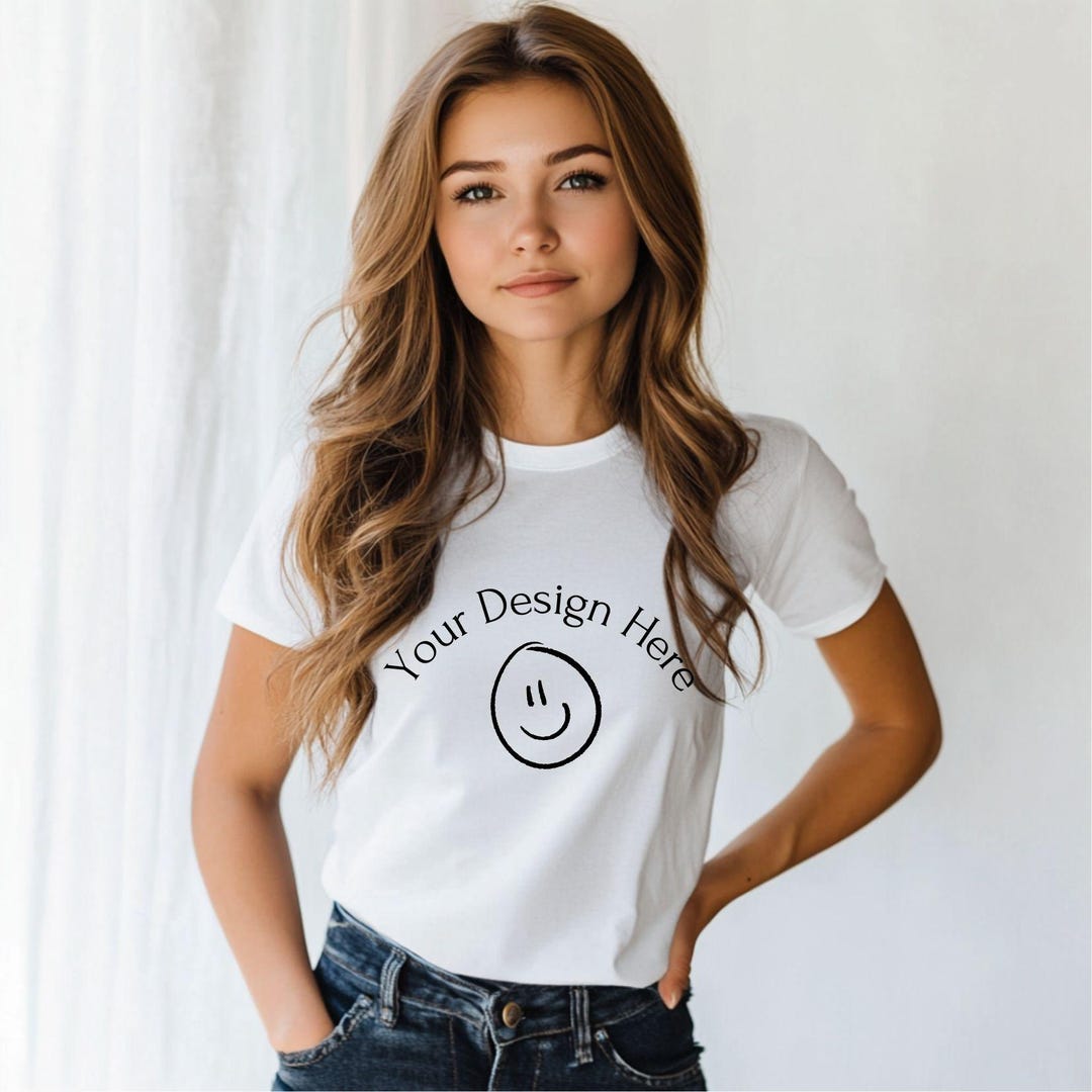 Comfort Colors 1717 White T-shirt Mockup White Boho T-shirt Mock up ...