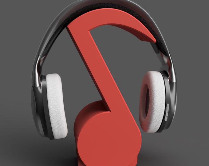 Music Note Headset Stand STL File for 3D Printing 3D Headphone Stand 3D ...