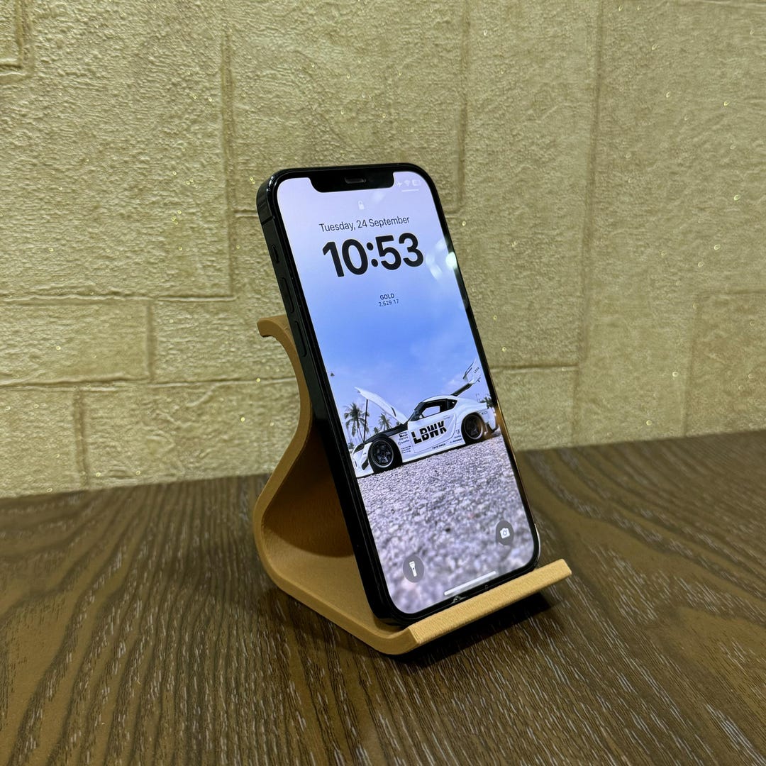 Curved Smart Phone Stand STL 3D Digital File 3D STL Files 3D Printing ...