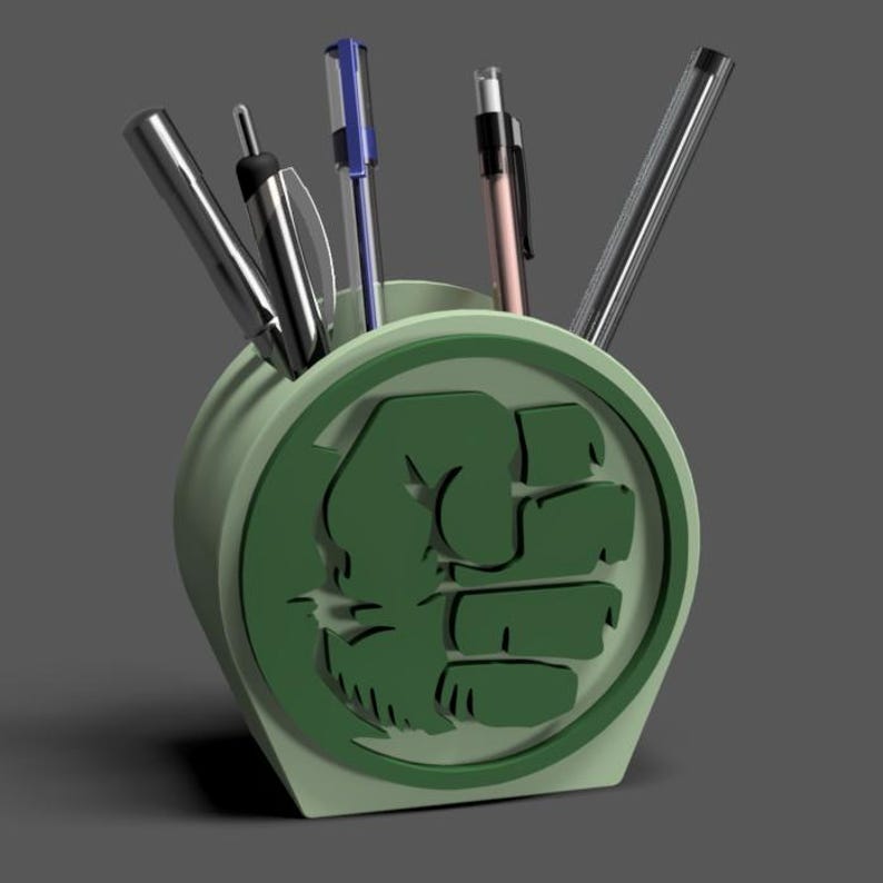 Hulk Fist Pen Holder Organizer STL File for 3D Printing - Etsy