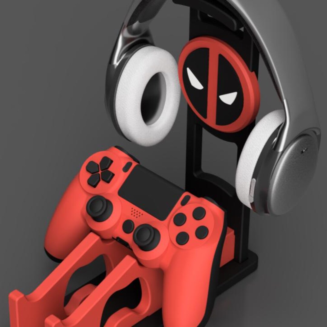 Deadpool Dual Controller & Headset Stand Digital STL File for 3D ...