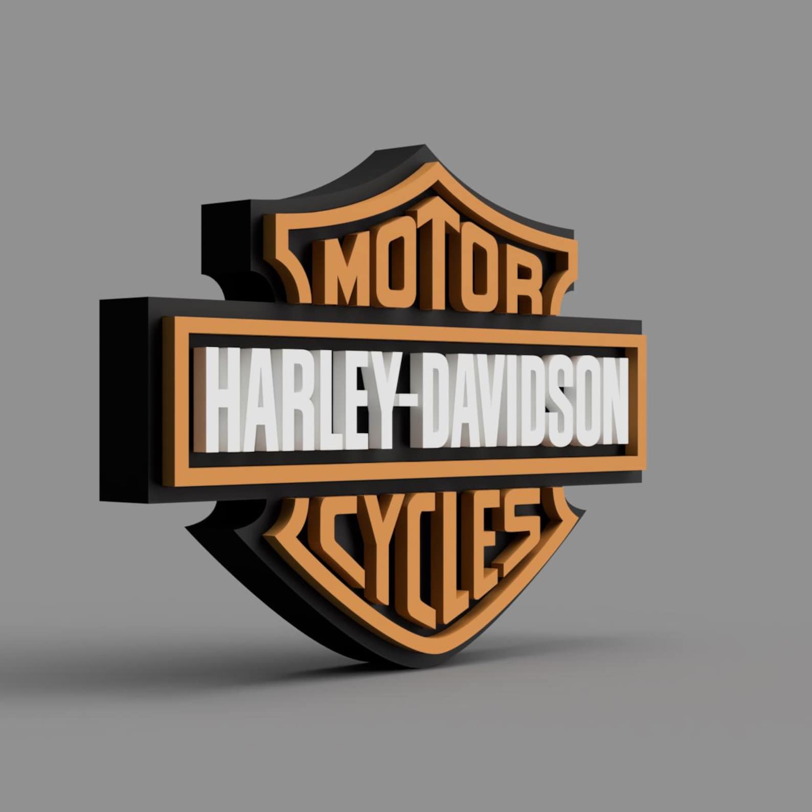 Harley Davidson Logo Digital STL File for 3D Printing - Etsy