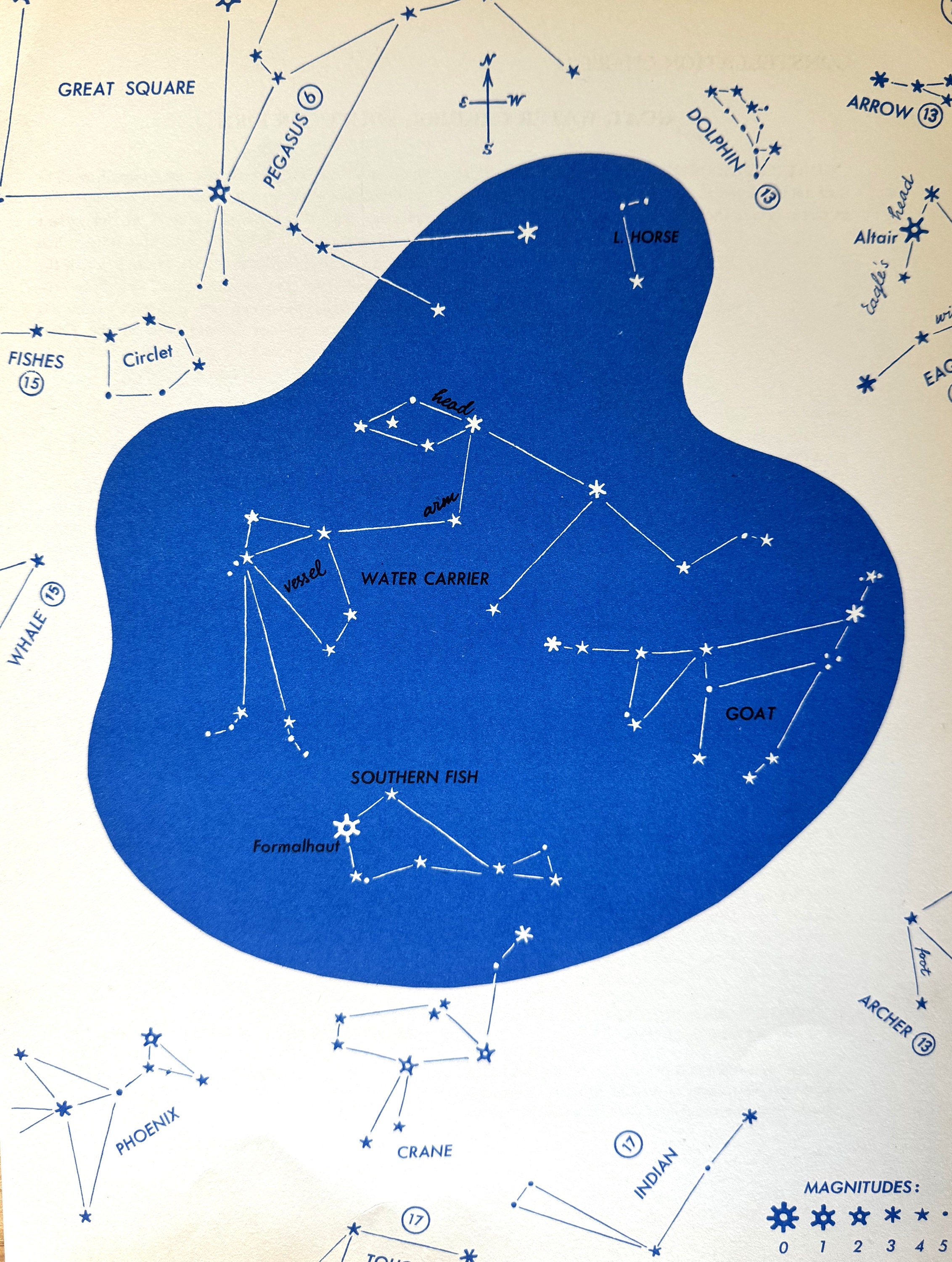 10 Different Constellation Charts, Vintage Prints From 1960's, Stars ...