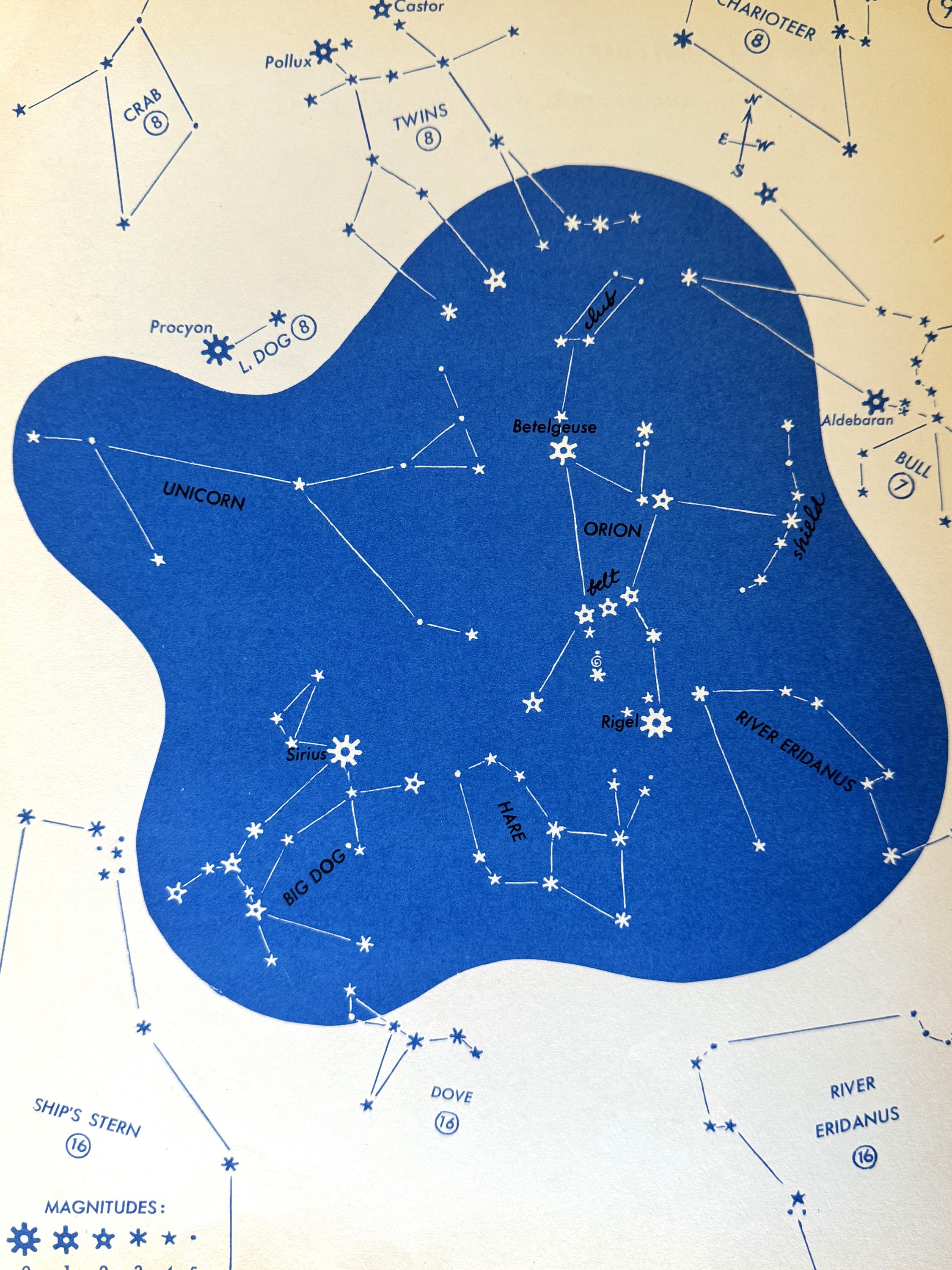 10 Different Constellation Charts, Vintage Prints From 1960's, Stars ...