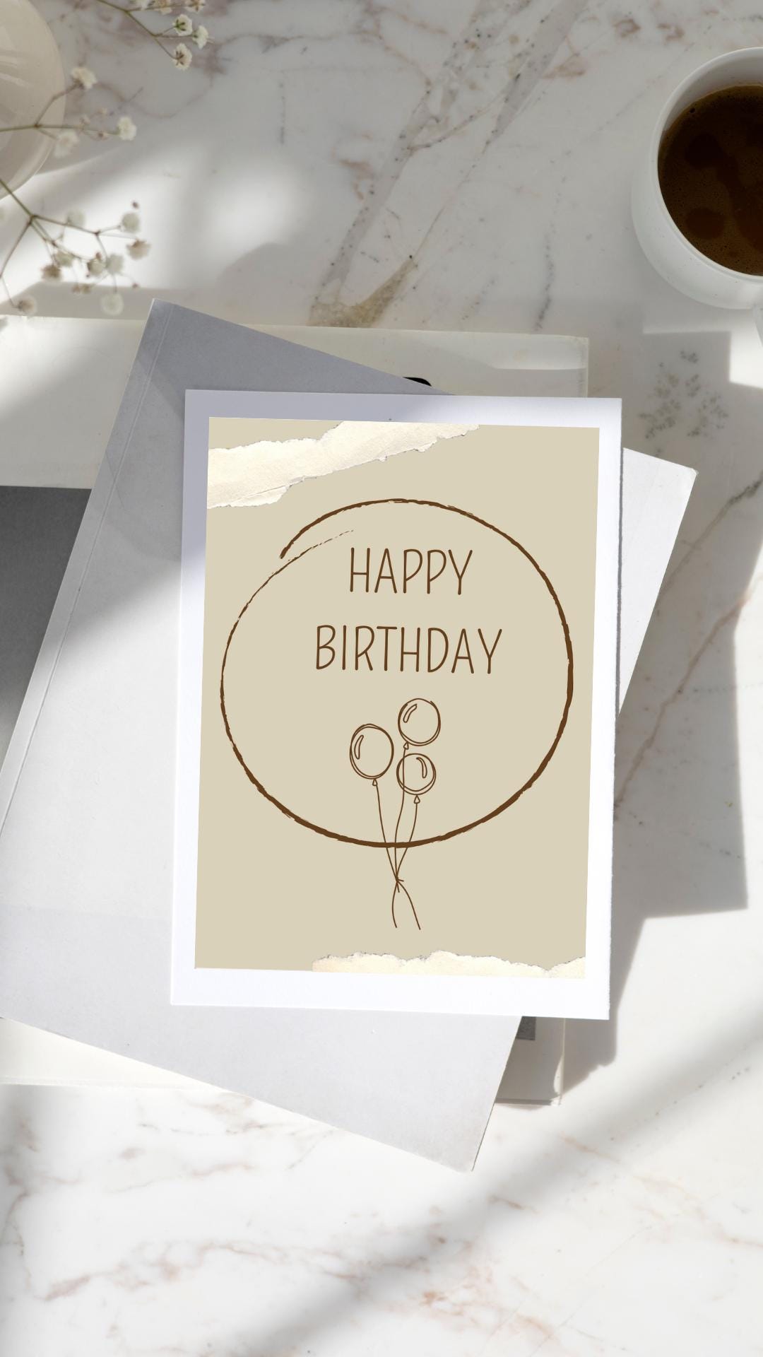 EDITABLE Birthday Card DIGITAL DOWNLOAD - Etsy
