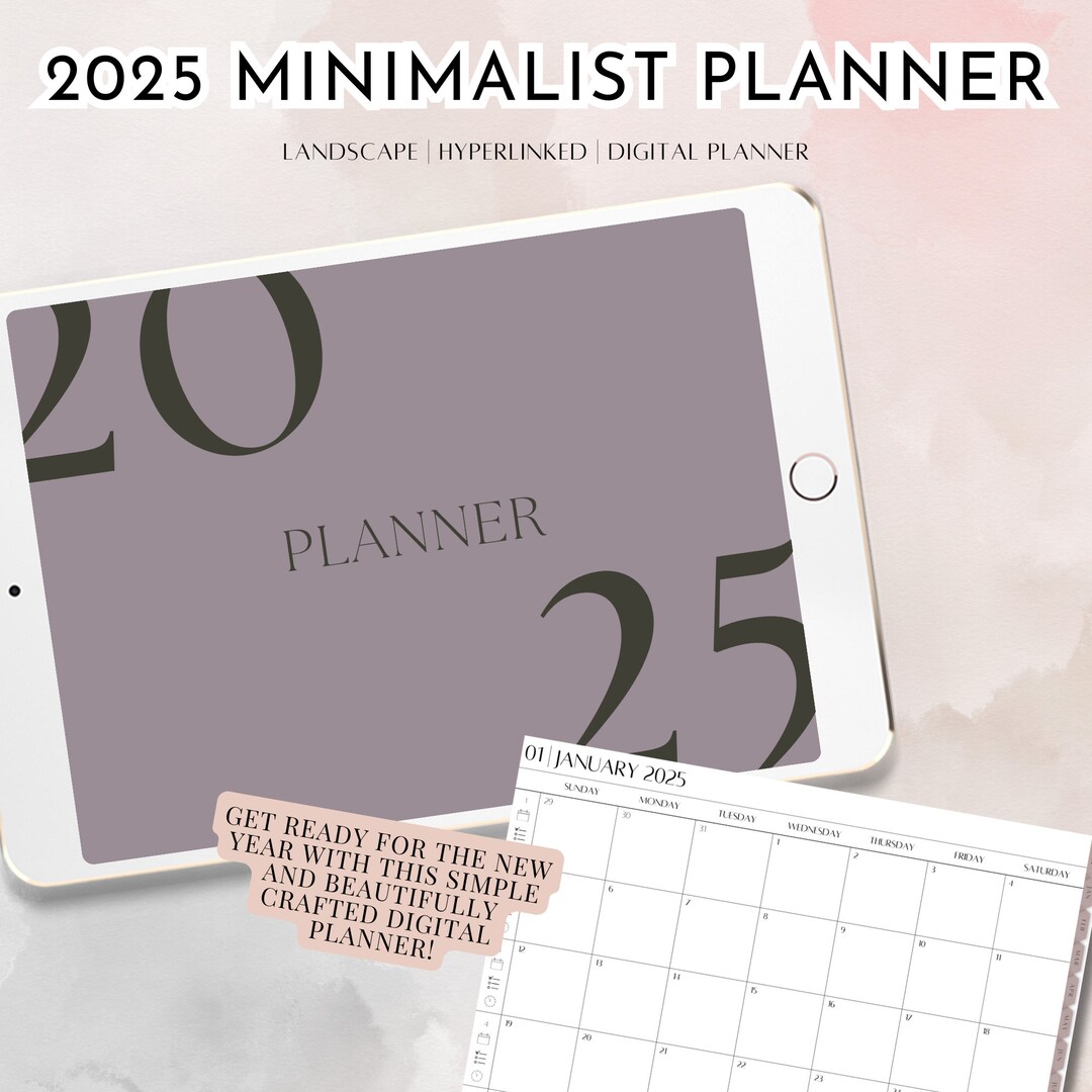 2025 Digital Planner Minimalist Planner Aesthetic Digital Planner ...