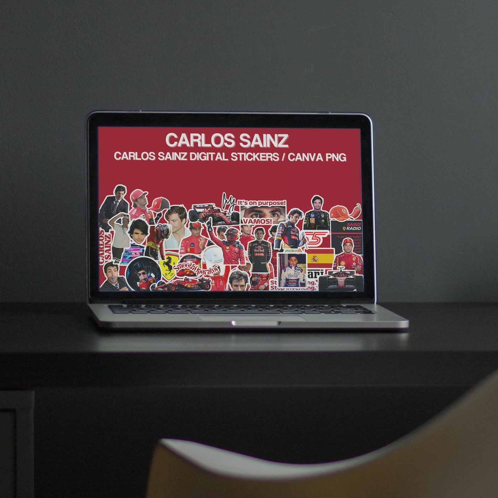 40 Carlos Sainz Stickers Pack Carlos Sainz SVG F1 PNG F1 Stickers ...