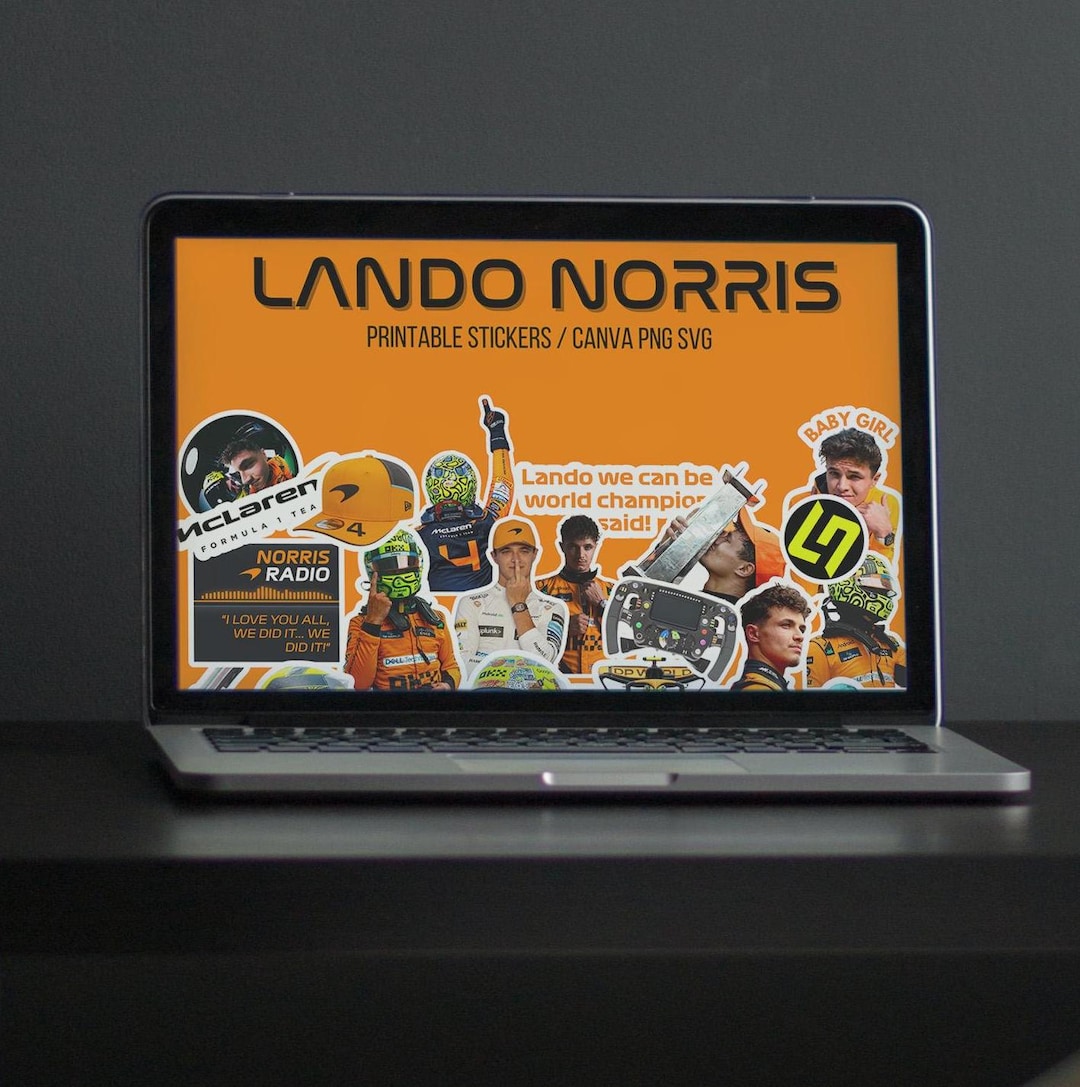 Lando Norris 40 Stickers Mclaren Stickers 45 Bundle Mclaren Stickers ...
