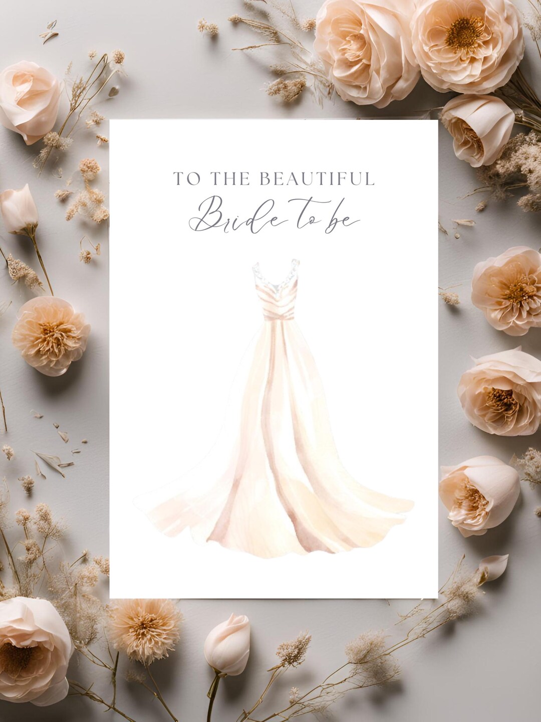 Printable to the Beautiful Bride to Be | Bridal Shower Card | 5x7 ...