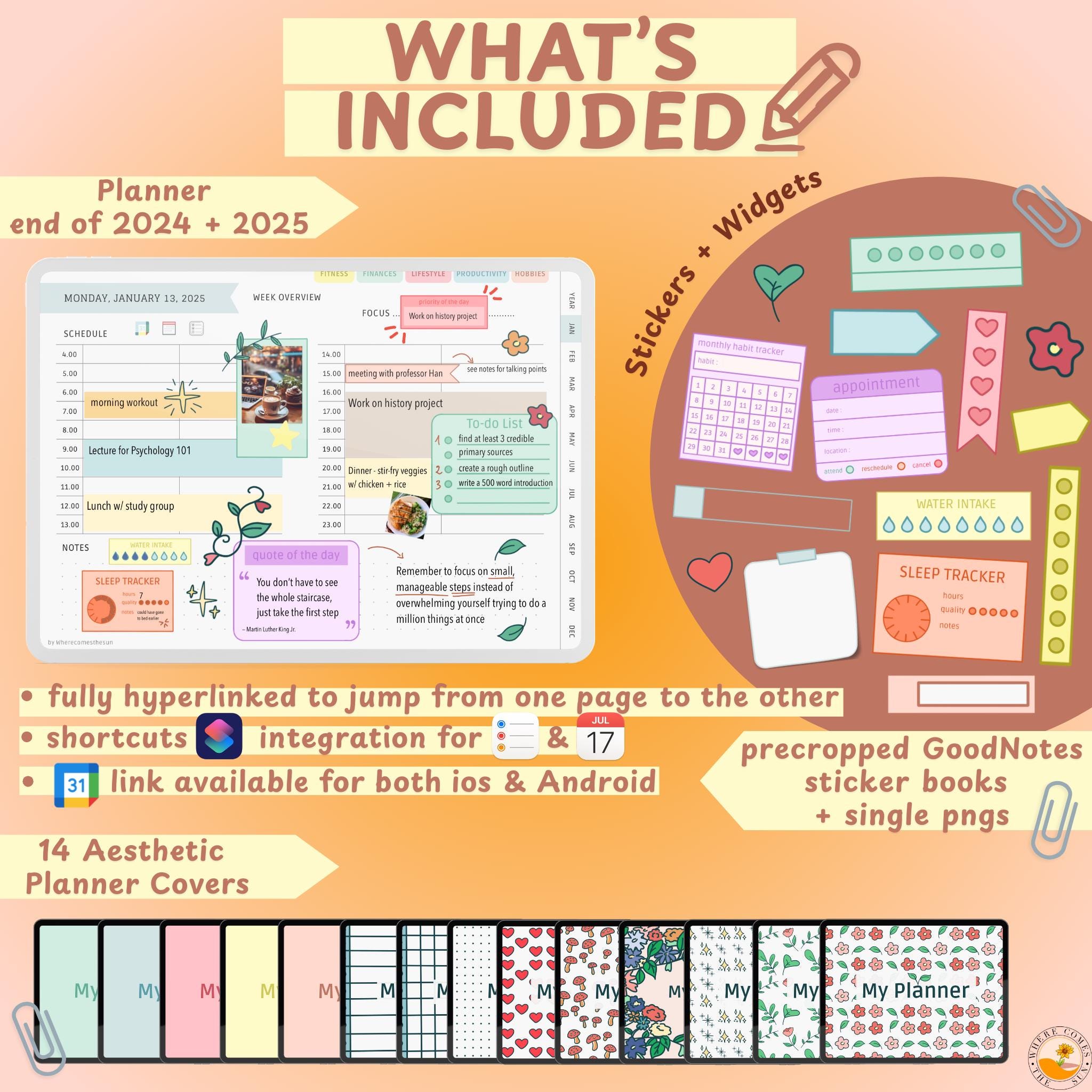 All-in-one Digital Planner 2024 2025 Goodnotes Planner Notability ...