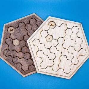 Hexagonal Daily Calendar Puzzle | Personalised Custom Message Lid ...