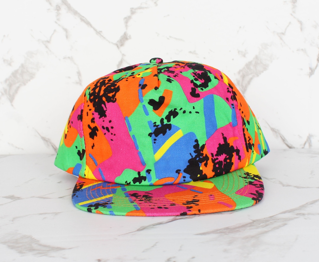 Fresh Prince Snapback Hat | 90s Pattern Baseball Cap | Neon Party ...