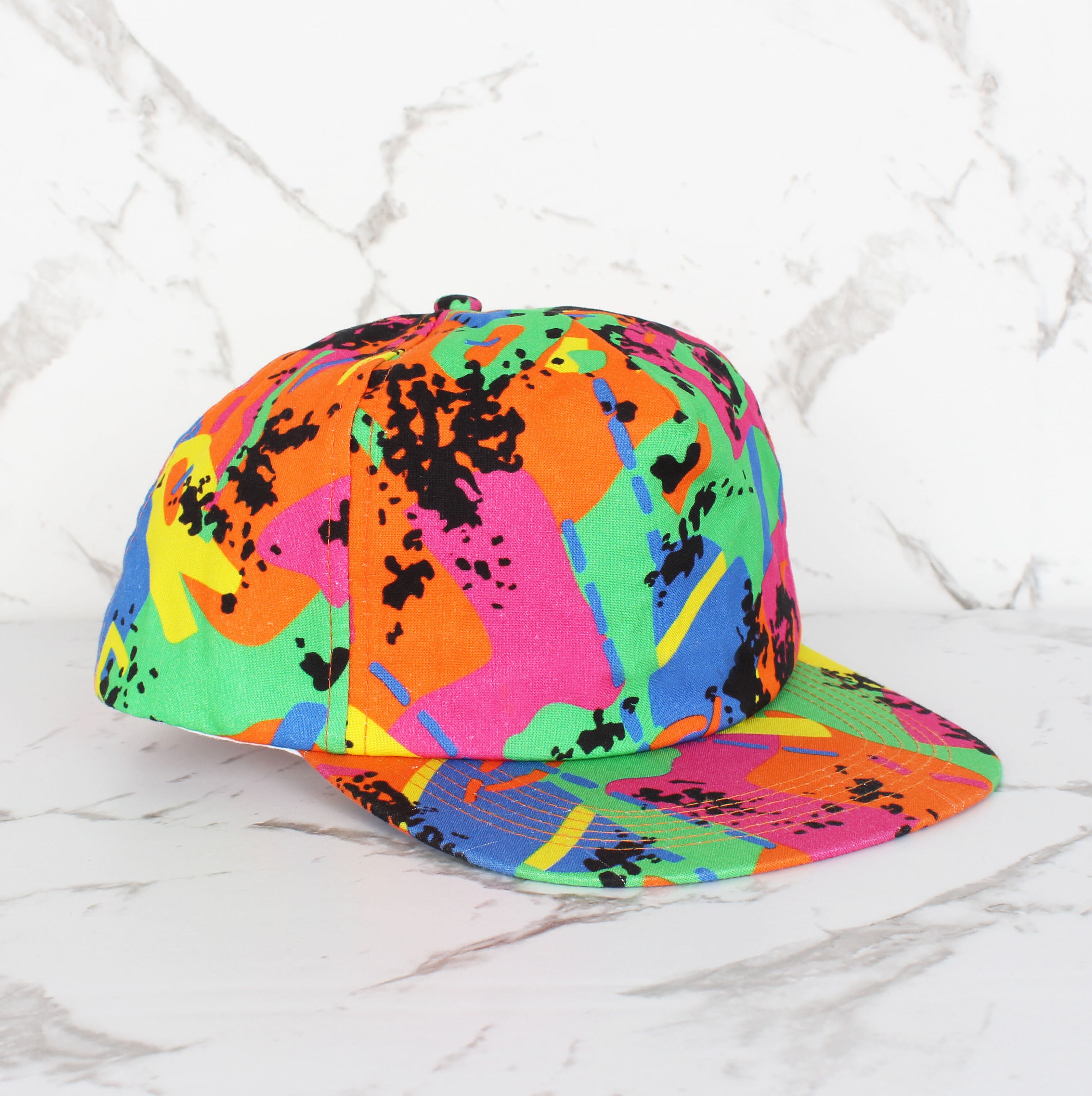 Fresh Prince Snapback Hat | 90s Pattern Baseball Cap | Neon Party ...