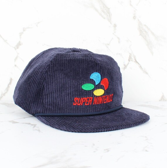Vintage SNES Snapback Hat | Corduroy Baseball Cap | S… - Gem
