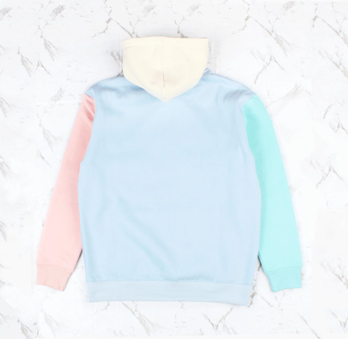 Pastel Color Block Hoodie | 80s 90s Vintage Inspired | Retro Multi ...