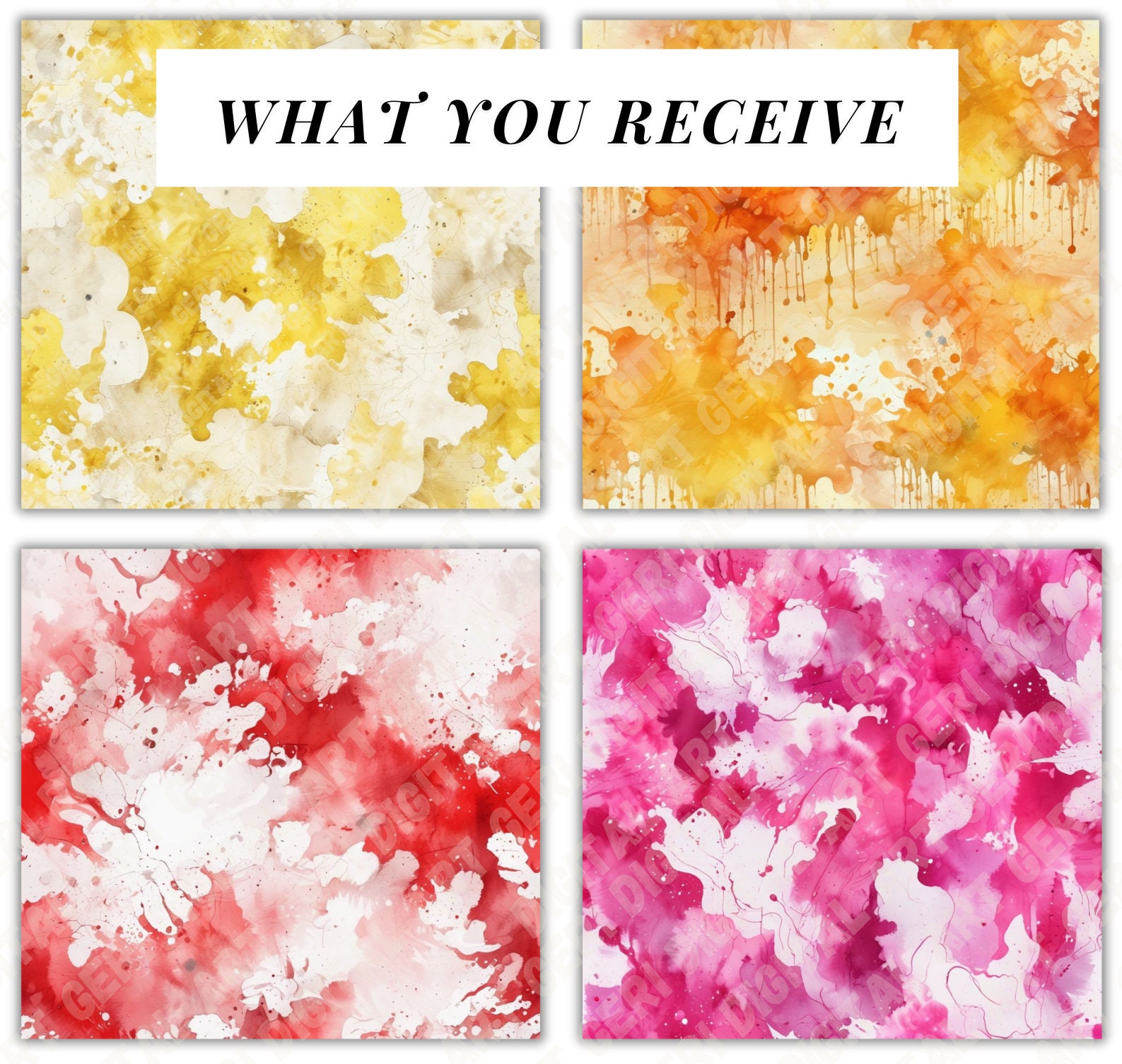 15 Rainbow Splashes Seamless Digital Papers, Seamless Commercial Use ...