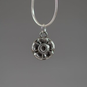 Little Flower Fine Silver PMC Sterling Silver Necklace - Etsy