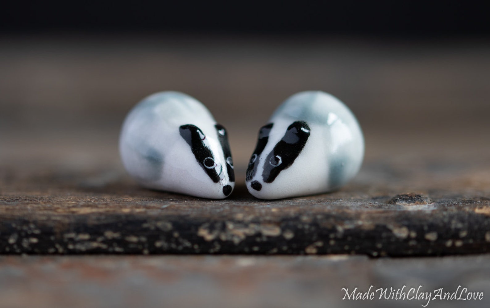 Little Badger Terrarium Figurine Miniature Ceramic - Etsy