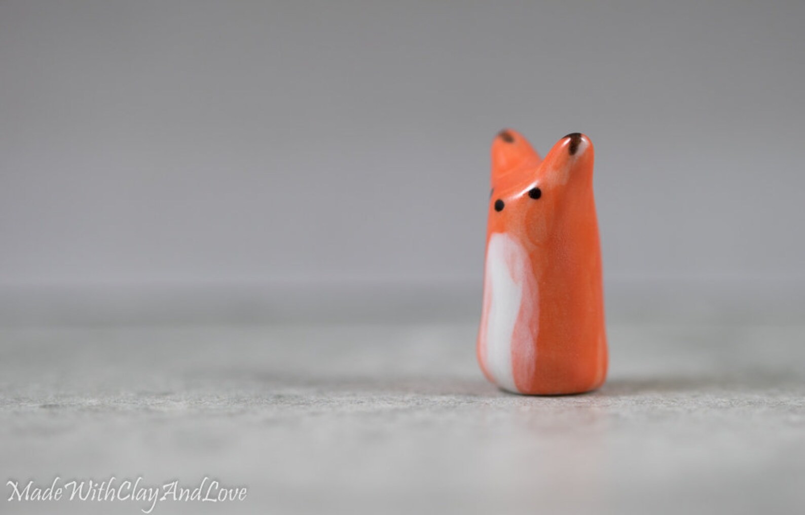 Tall Little Orange Fox Terrarium Figurine Miniature Tiny - Etsy