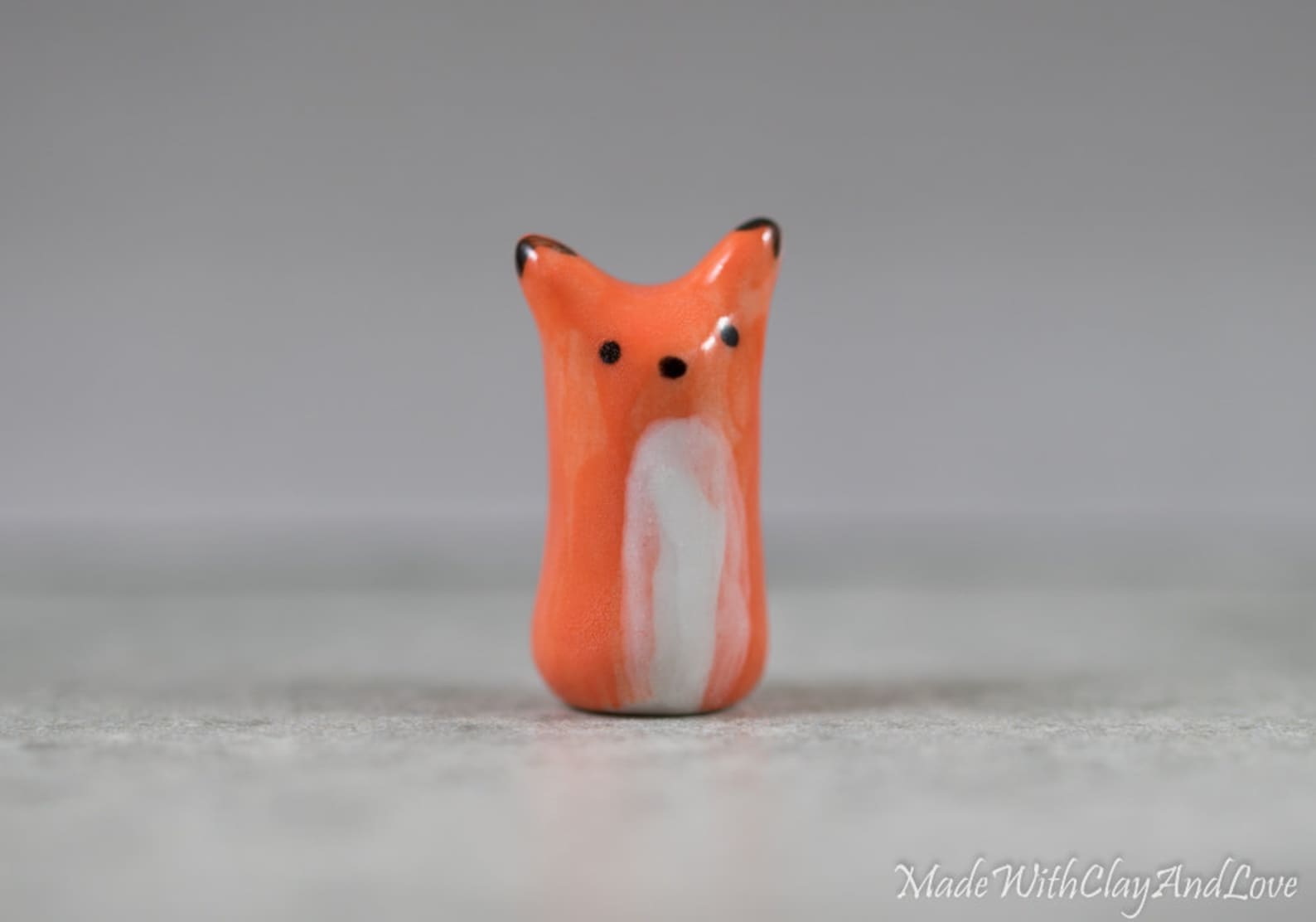 Tall Little Orange Fox Terrarium Figurine Miniature Tiny - Etsy