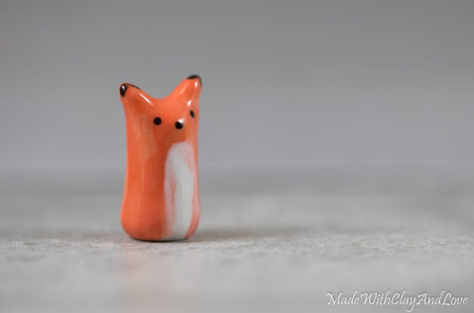 Tall Little Orange Fox Terrarium Figurine Miniature Tiny - Etsy