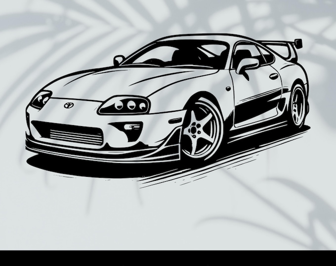 JDM Supra SVG Vector Minimalist Sports Car Design - Etsy