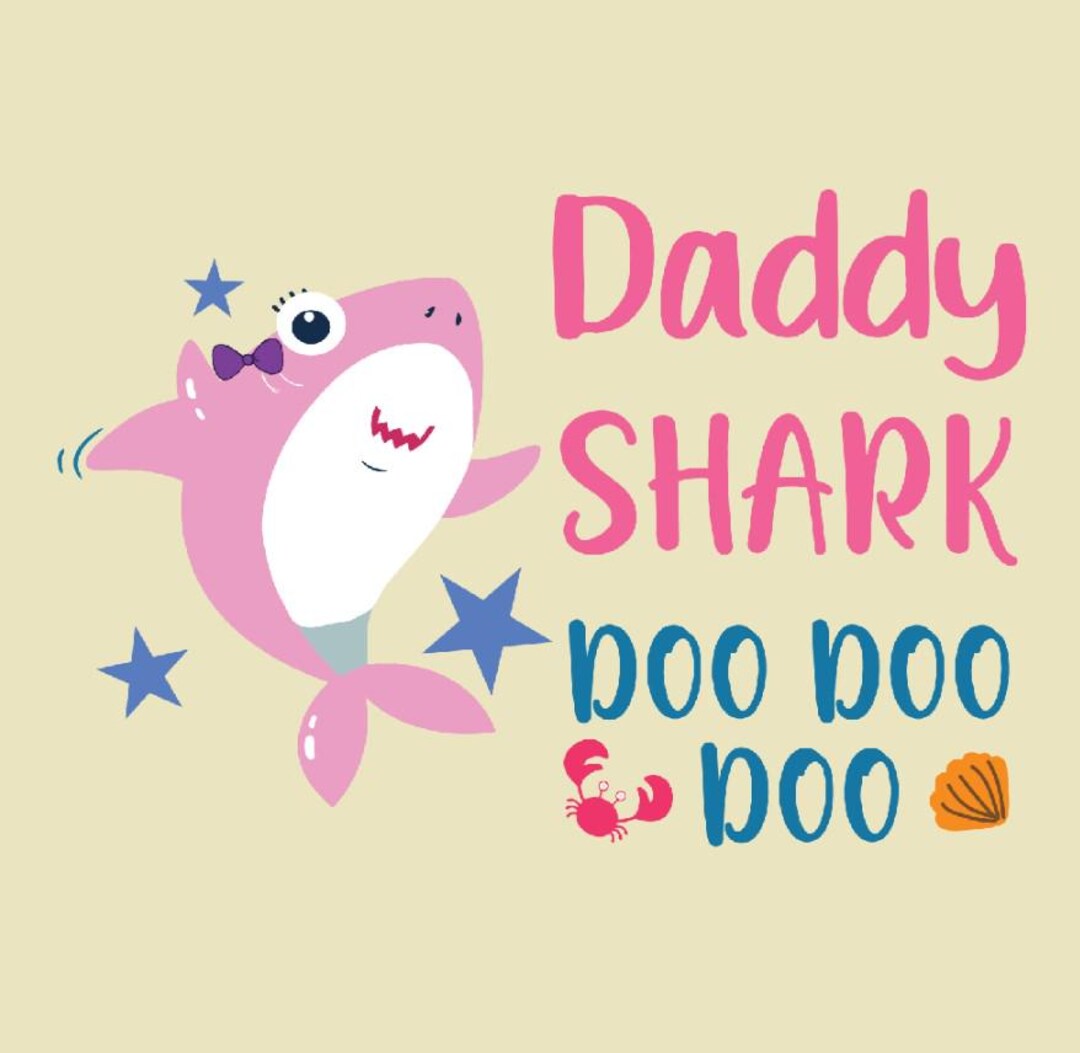 Daddy Shark Png, Cute Shark Digital Download, Fathers Day Gift, Shark ...