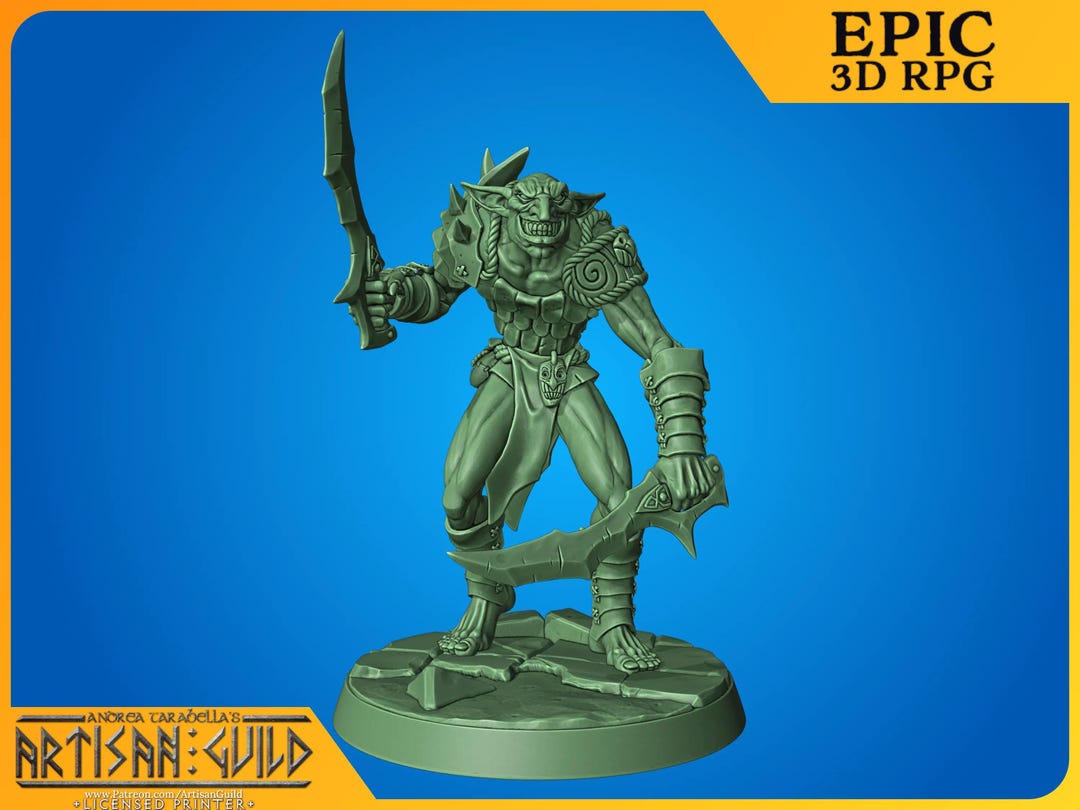 32mm Hobgoblin Fighter Warrior Battle-ready Miniature for Epic Tabletop ...