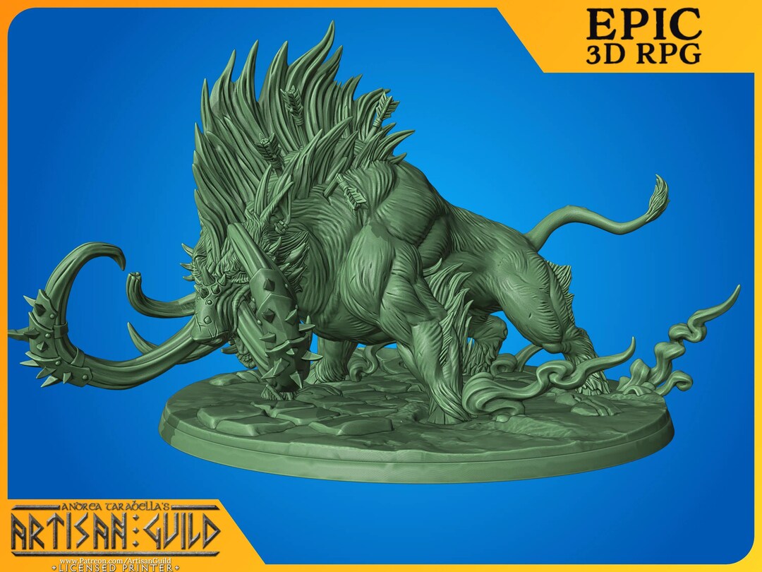 Savage Boar Boss Warhog Wild Tusk Dnd Inspired Fantasy Tabletop RPG ...
