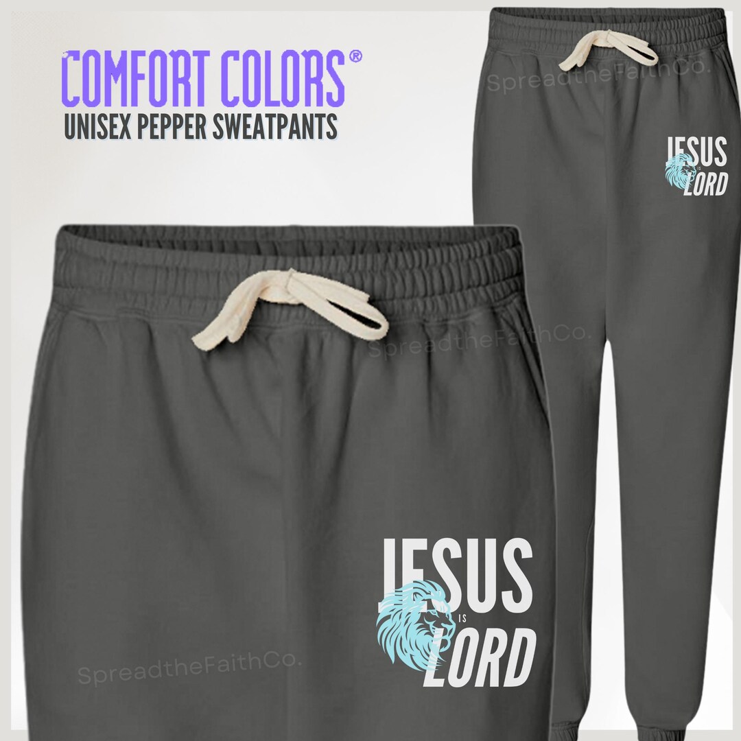 Jesus is Lord Lion Sweatpants, Christian Sweatpants, Christ is King ...