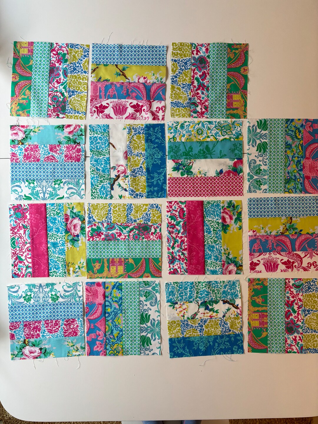 15 Strip Pieced Quilt Blocks Blocks Fabrics by Jennifer Paganelli DIY ...