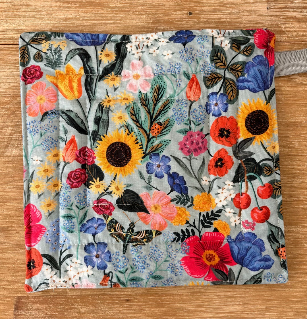 Rifle Paper Co. Blossom in Light Blue / Potholder /trivet /kitchen ...