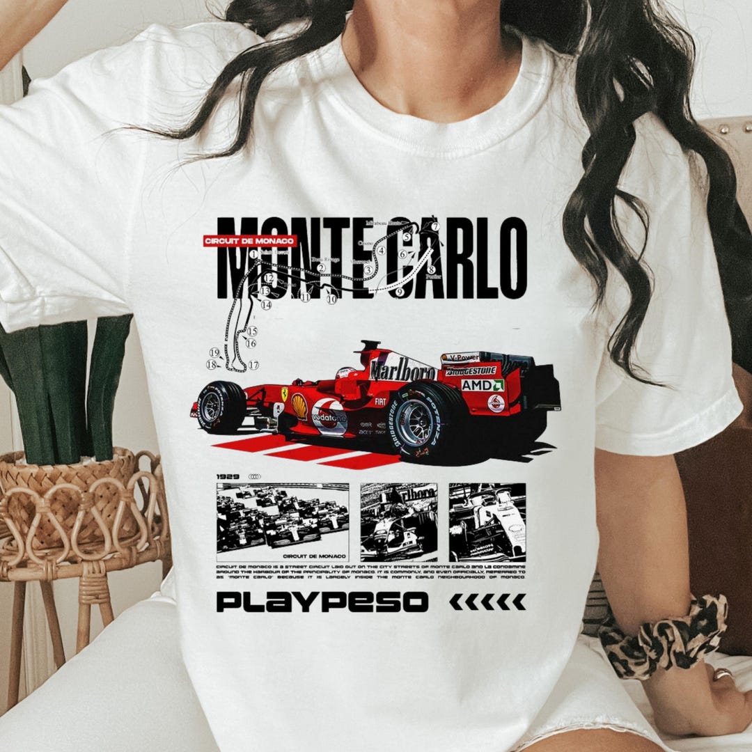 Monaco Grand Prix T-shirt, Car Race Hoodie, Monte Carlo Graphic Design ...
