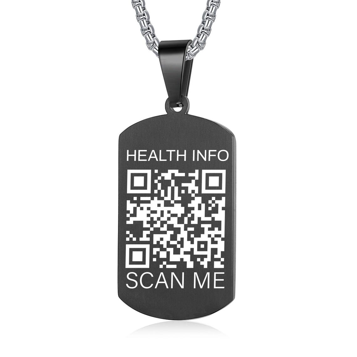 Upgrade Qr Code Medical Alert Info Necklace- Protecting Privacy- Update ...